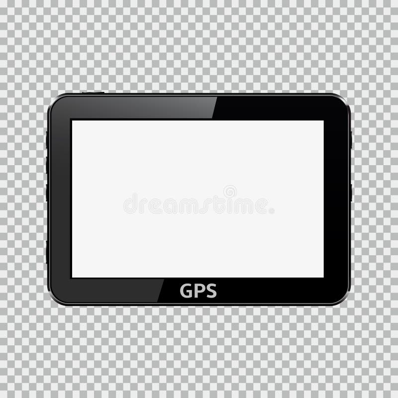Blank GPS Device on Transparent Background Stock Vector - Illustration ...