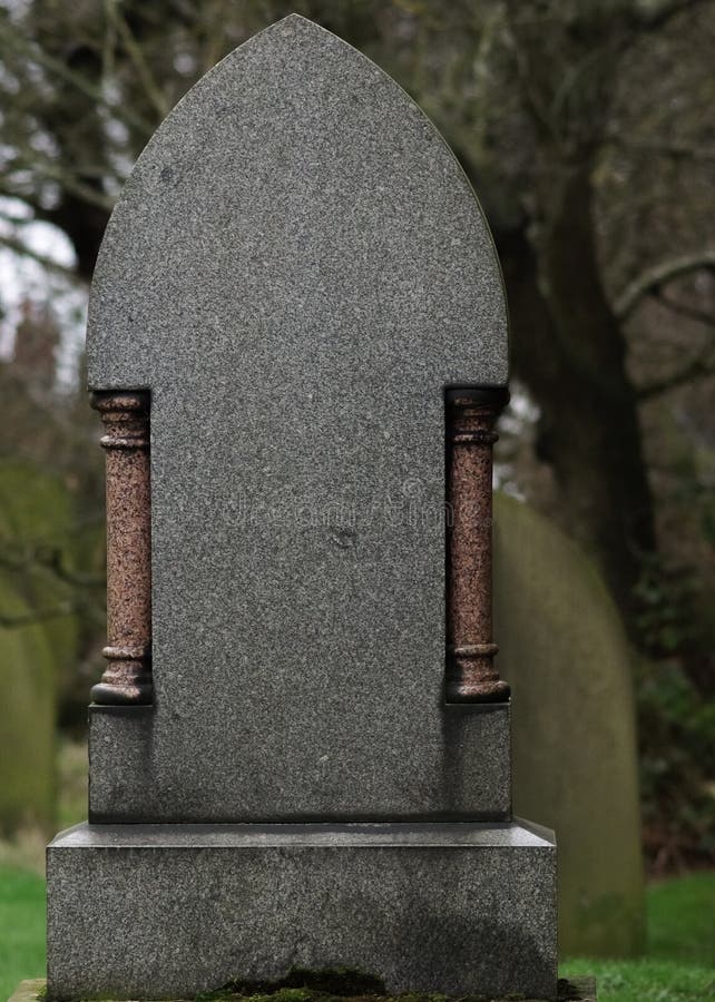 Blank Granite Headstone / Gravestone Stock Photo - Image of head ...