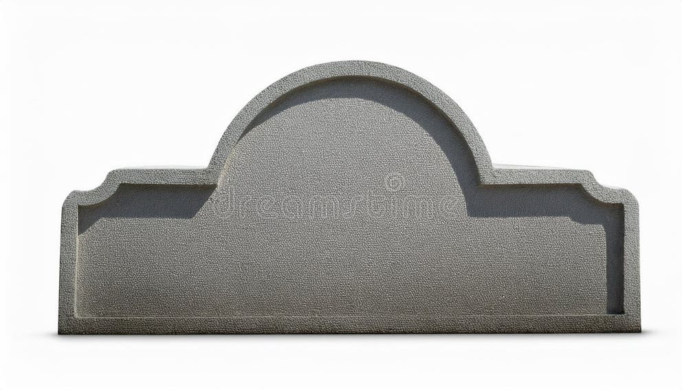 Blank Gravestone Ready for Inscription on White Background Stock ...