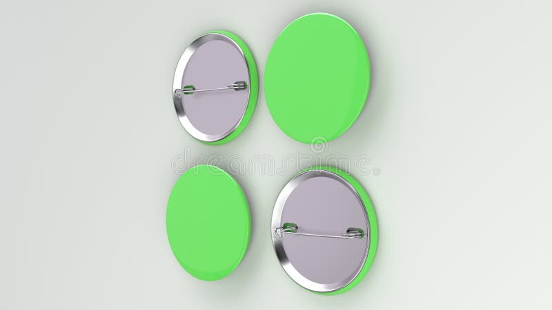 Blank Green Badge on White Background Stock Illustration - Illustration ...