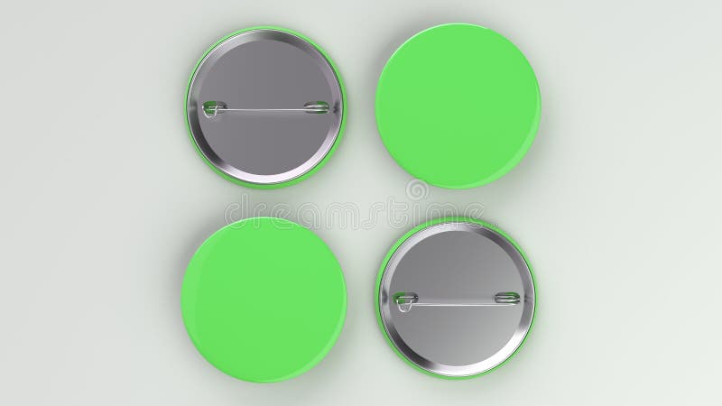 Blank Green Badge on White Background Stock Illustration - Illustration ...