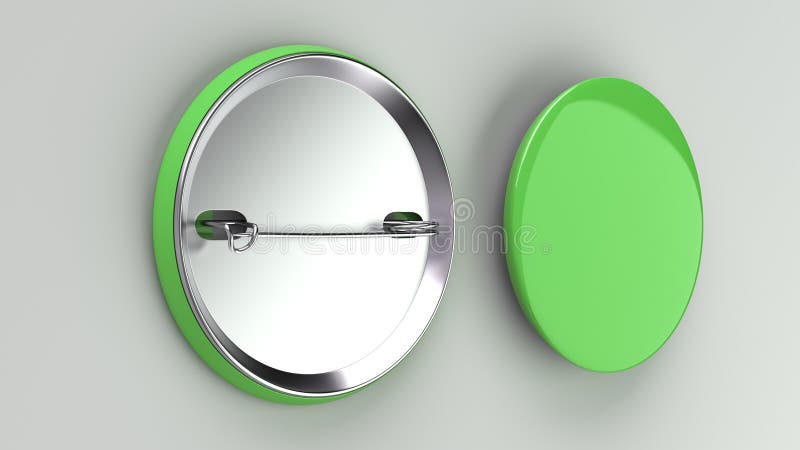 Blank Green Badge on White Background Stock Illustration - Illustration ...