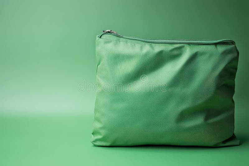 Blank Green Bag with Zip Lock, Simple Green Zip Lock Bag Stock ...