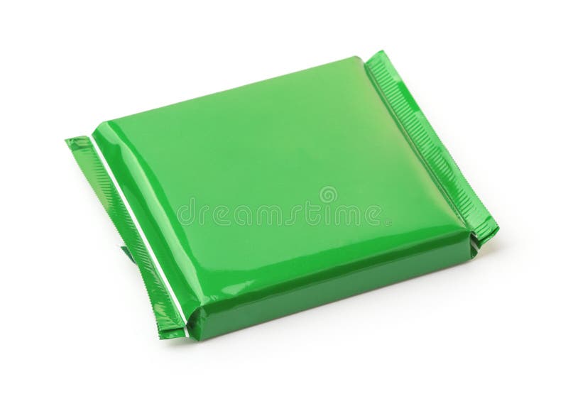 Blank Green Food Plastic Bag Stock Photo - Image of packaging, color ...