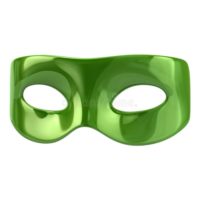 The Green Mad Mask. Isolated Vector Illustration Stock Vector ...
