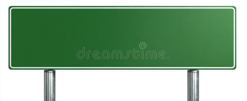 The Blank Green Road Sign Ready for Customized Messages and Directions ...