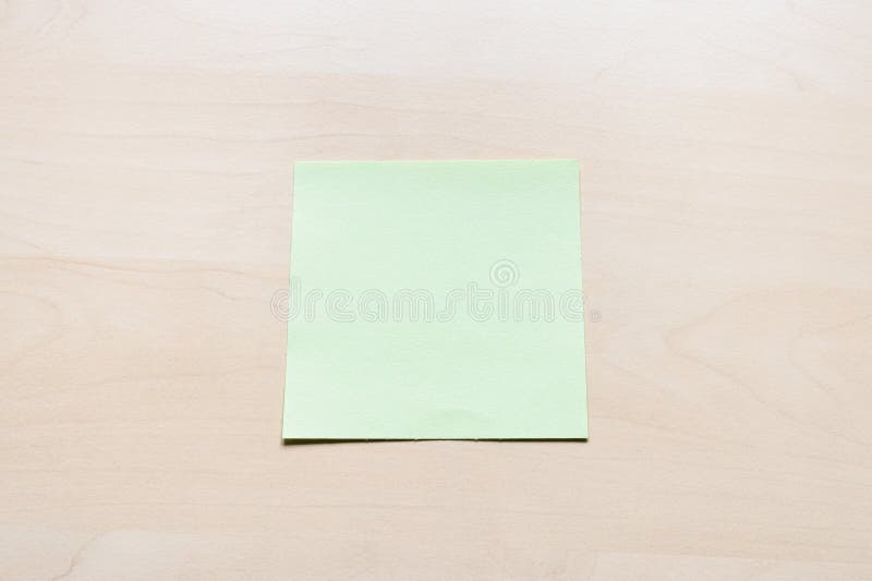 Blank Green Sheet of Note Paper on Light Board Stock Photo - Image of ...