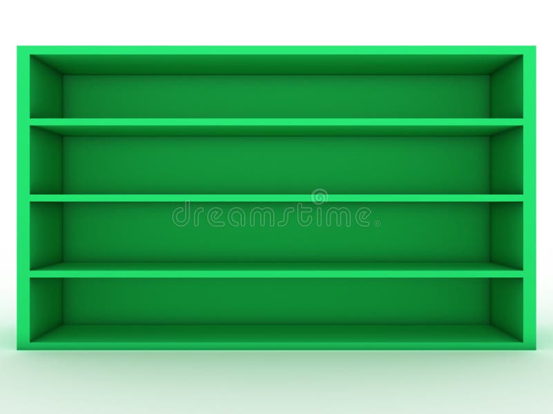 Green Square Shelf On A Wall Stock Vector - Illustration of clean ...