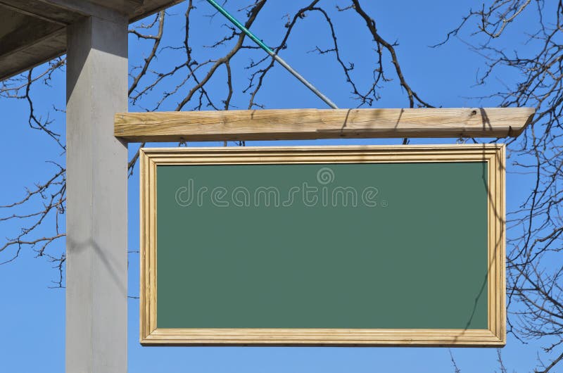 Blank Green Sign stock image. Image of post, message - 20197145