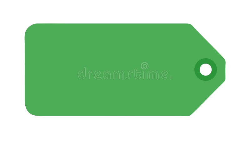 Blank Green Tag or Label Icon Vector Illustration, Vector Design ...