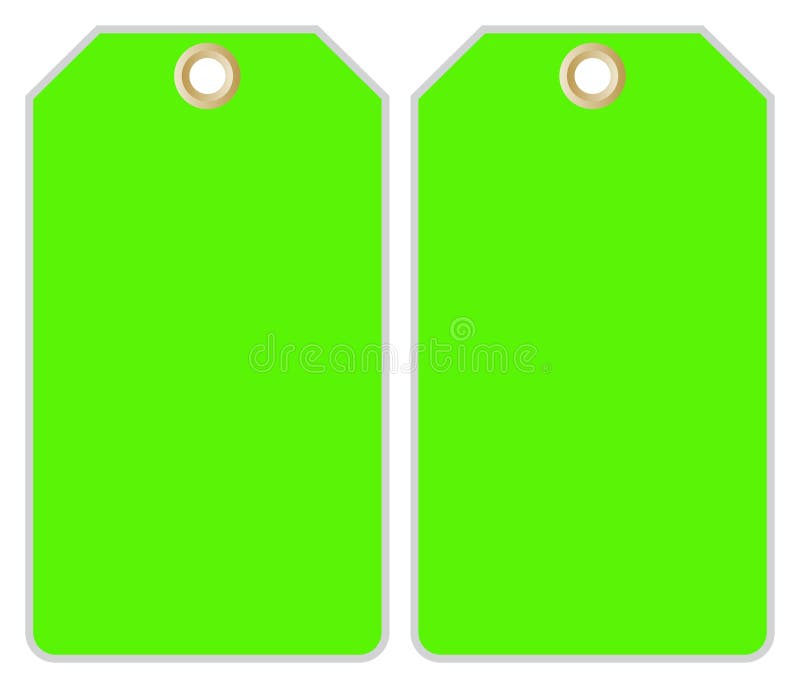 Blank of Green Tag Symbol Sign,Vector Illustration, Isolate on White ...