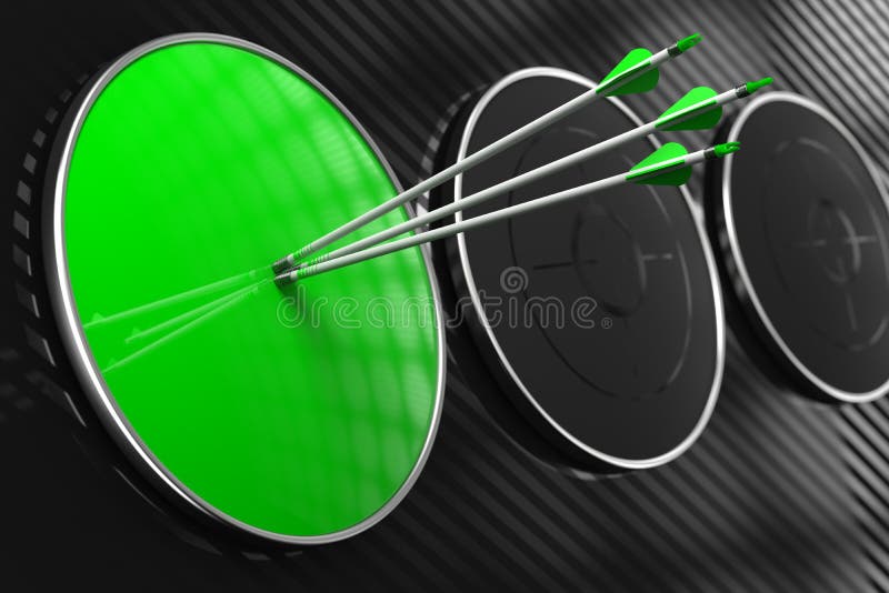 Blank Green Target for Your Concept. Stock Photo - Image of ...
