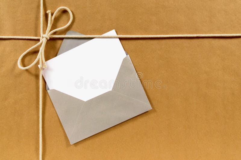 Blank Greeting Card, Address Label, Paper Package Background, Copy ...