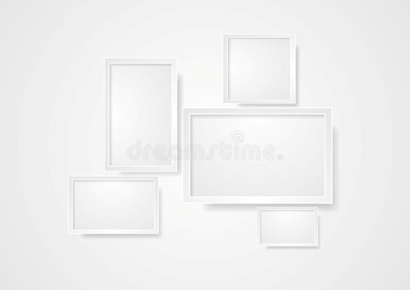 Blank Grey Frame Abstract Background Stock Vector - Illustration of ...