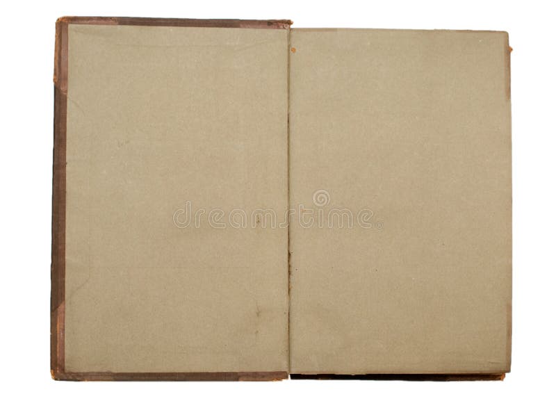 Blank Grey Pages of an Open Vintage Book Stock Photo - Image of ...