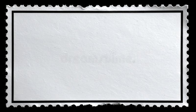 Blank Grey Postage Stamp with Perforated Border Stock Illustration ...