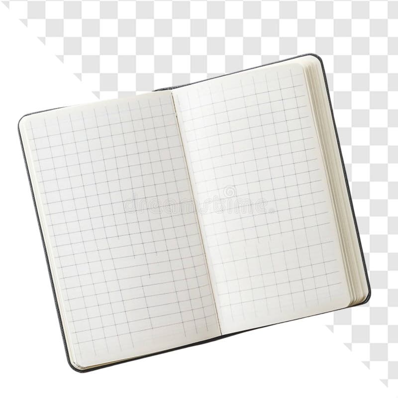 A Blank Grid Notebook Open Ready for Ideas Stock Image - Image of ...