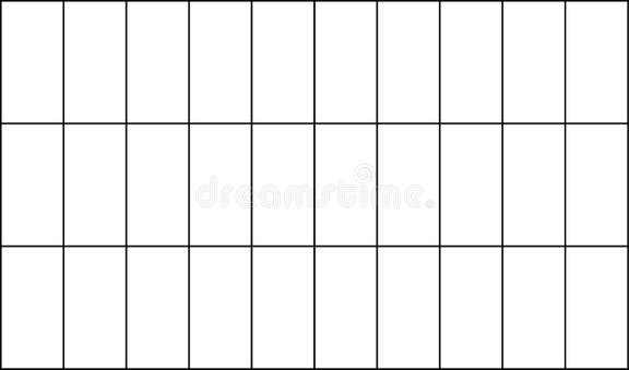 Blank Grid Template with Evenly Spaced Rectangular Cells for Planning ...