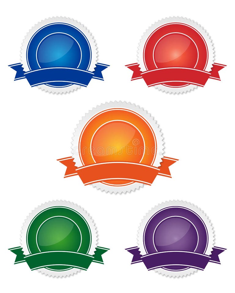 Purple Gold Ribbon Banner Collection Stock Illustrations – 687 Purple ...