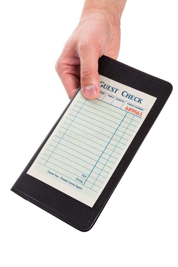 Blank Guest Check stock photo. Image of restaurant, isolated - 50755628