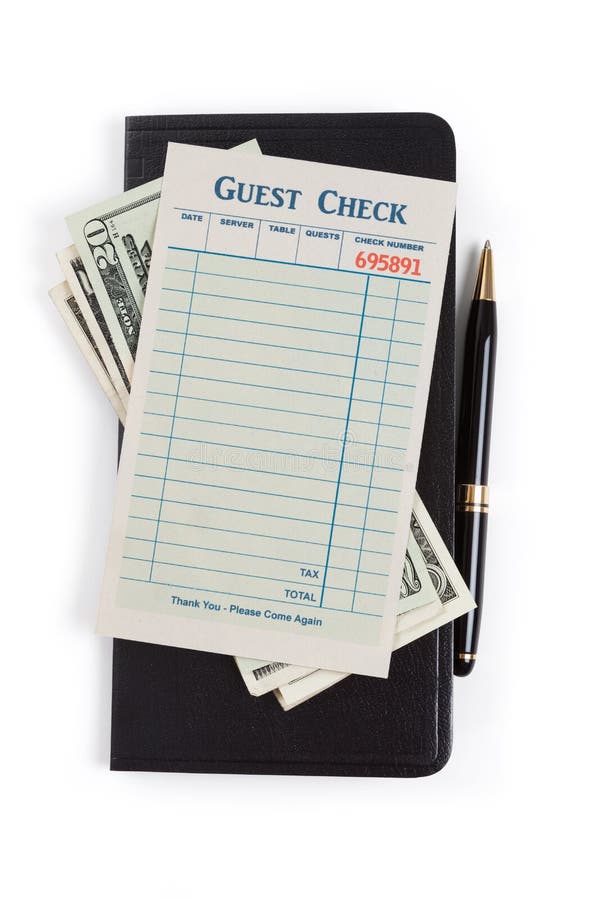 Blank Guest Check and Dollar Stock Photo - Image of food, check: 31314074