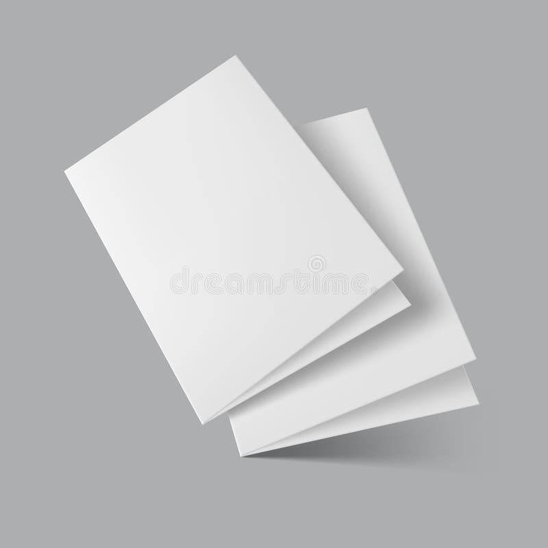 Blank Half Fold Brochure Template for Presentation Stock Vector ...