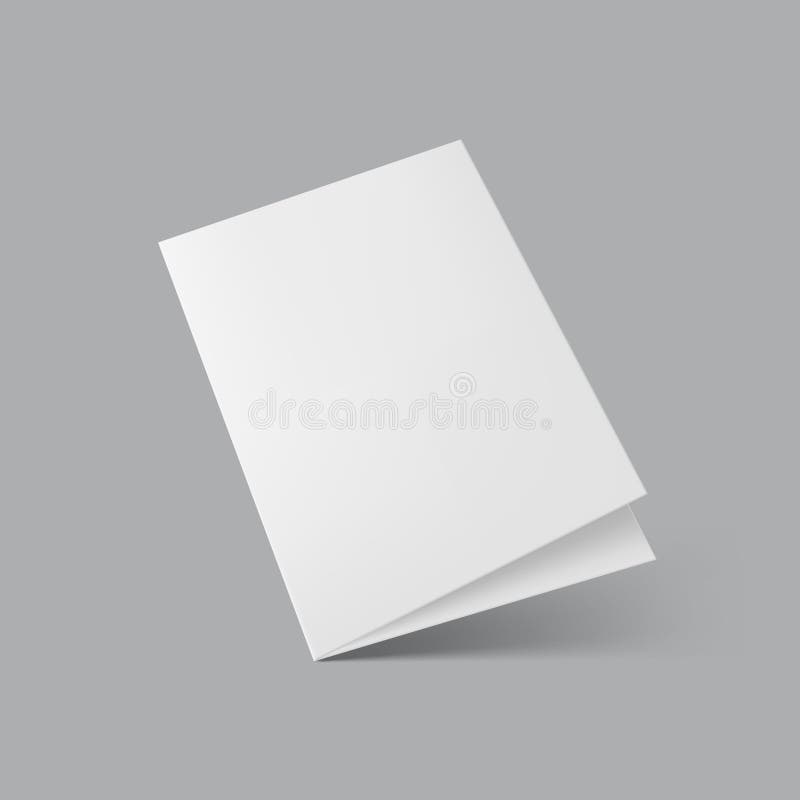 Blank Half Fold Brochure Template for Presentation Stock Vector ...