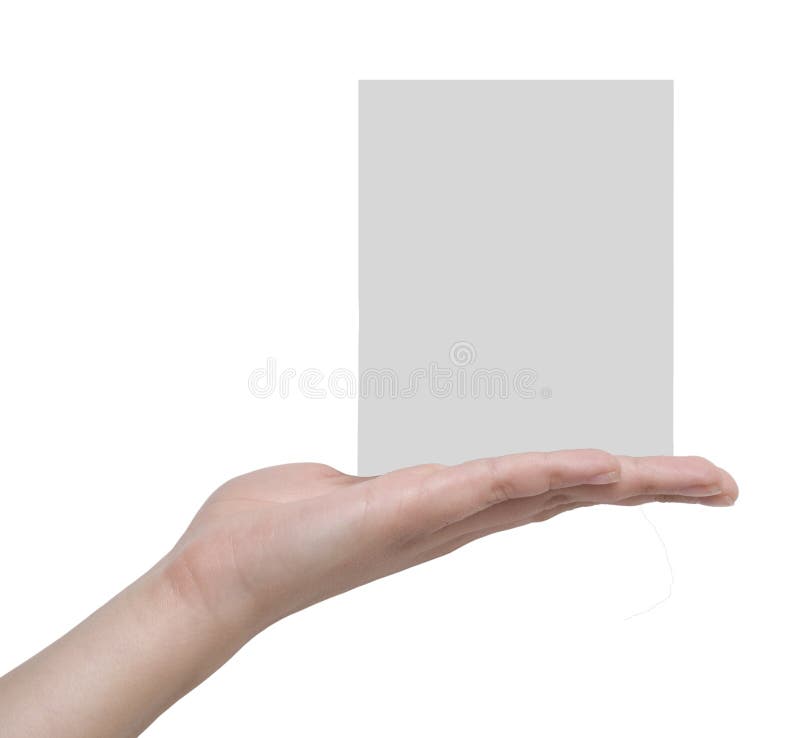 Blank on a hand stock photo. Image of individuality, advertisement ...
