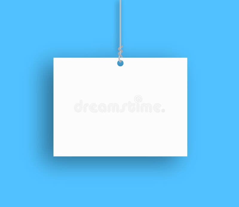 Blank Hanging Poster. Vector Illustration Stock Illustration ...