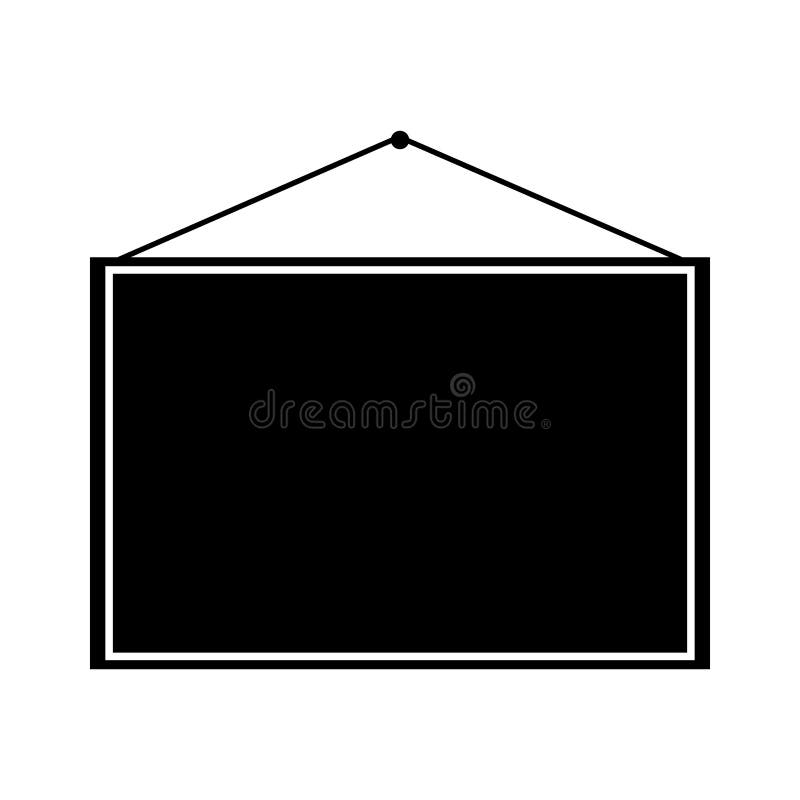 Blank Hanging Sign Icon Image Stock Vector - Illustration of wall ...