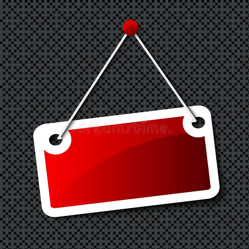 Blank Hanging Sign for Your Text Stock Illustration - Illustration of ...