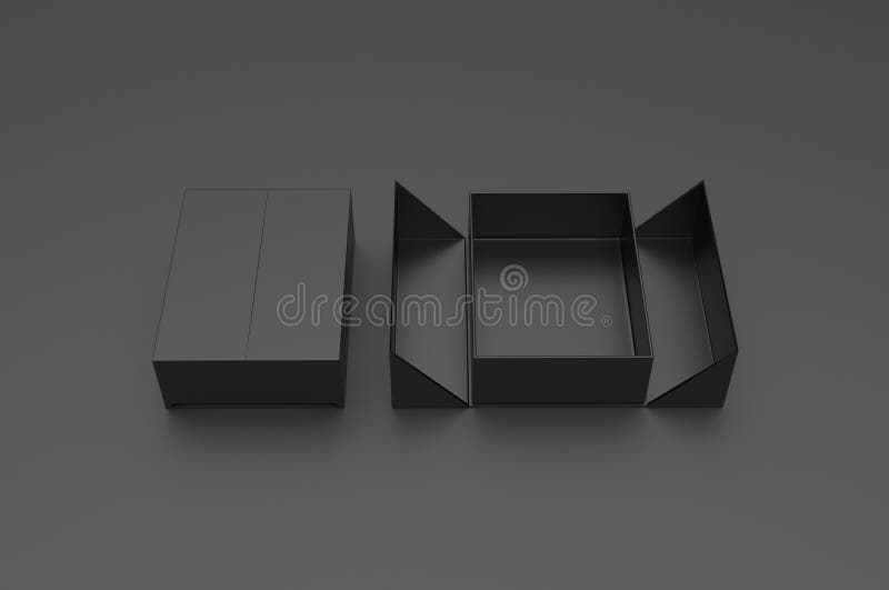 Blank Hard Box for Branding and Mock Up. 3d Render Illustration. Stock ...