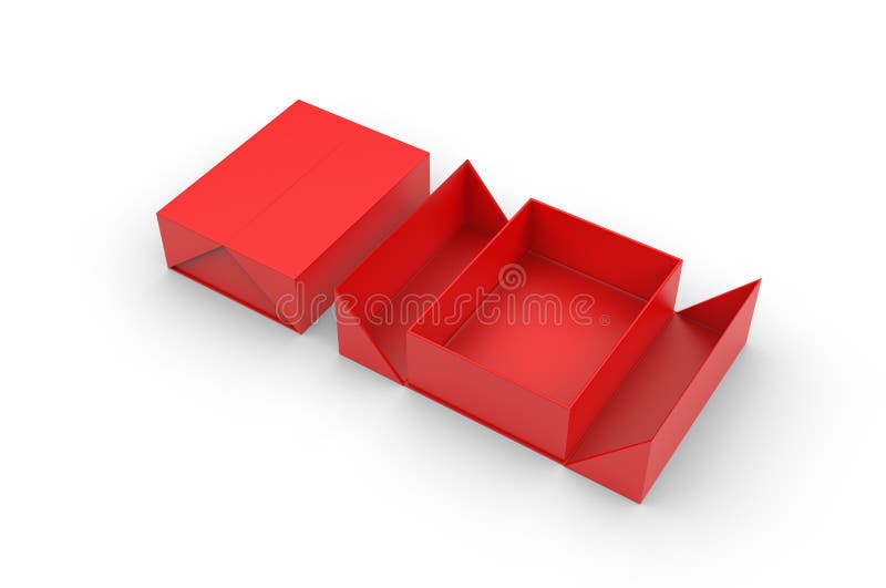 Blank Hard Box for Branding and Mock Up. 3d Render Illustration. Stock ...