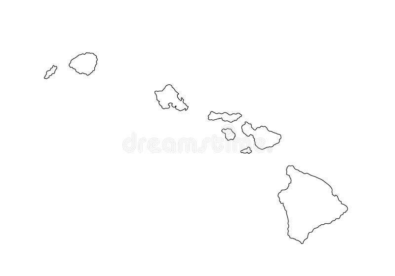 Hawaiian Islands Silhouette