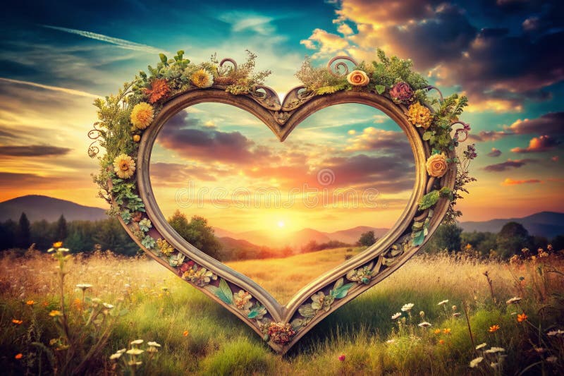 Blank HeartShaped Banner for Missing You Messages Customizable ...