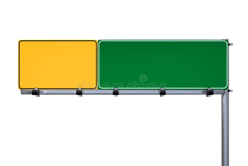 Blank Highway Exit Sign