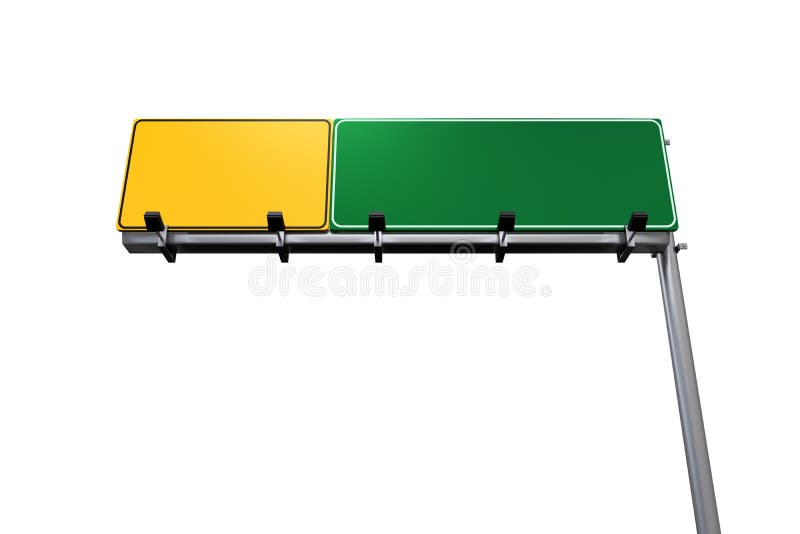Blank Interstate Road Sign stock illustration. Illustration of ...