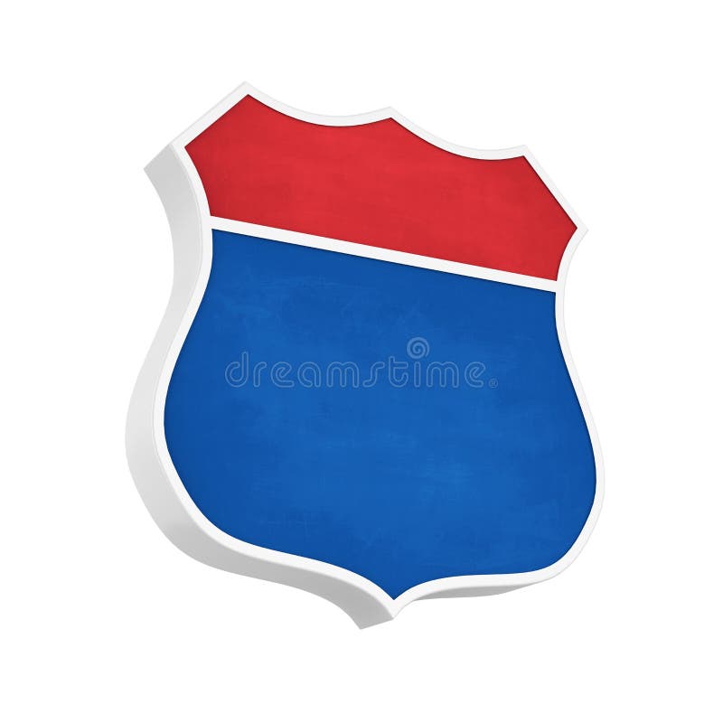 Blank Interstate Road Sign stock illustration. Illustration of icon ...