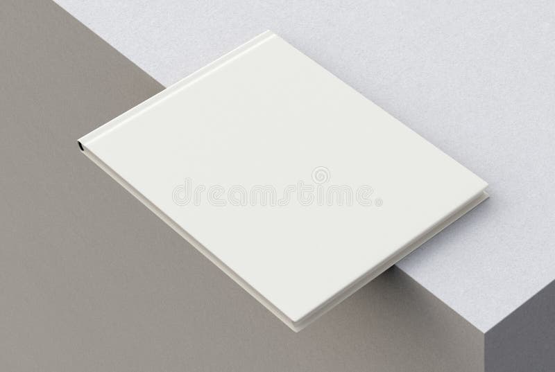 Blank book on the edge stock illustration. Illustration of render ...