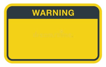 Blank Horizontal Box of Warning Sign with Text on Top Stock Vector ...