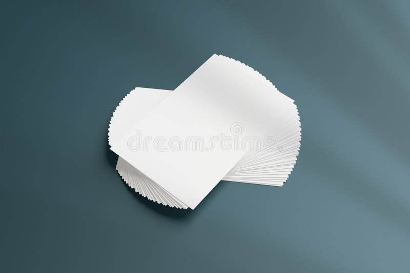 Blank Horizontal Business Cards Fan Stack with Shadow Overlay from ...