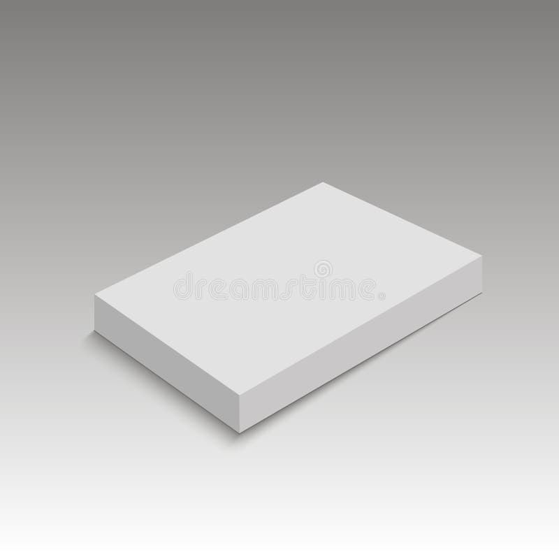 Blank Horizontal Paper Box. Vector Illustration Stock Vector ...