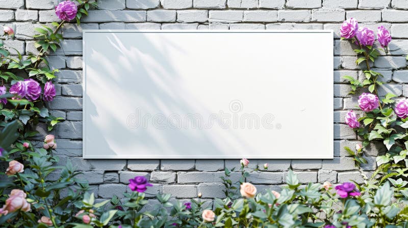 Blank Horizontal Poster Mockup Stock Illustration - Illustration of ...