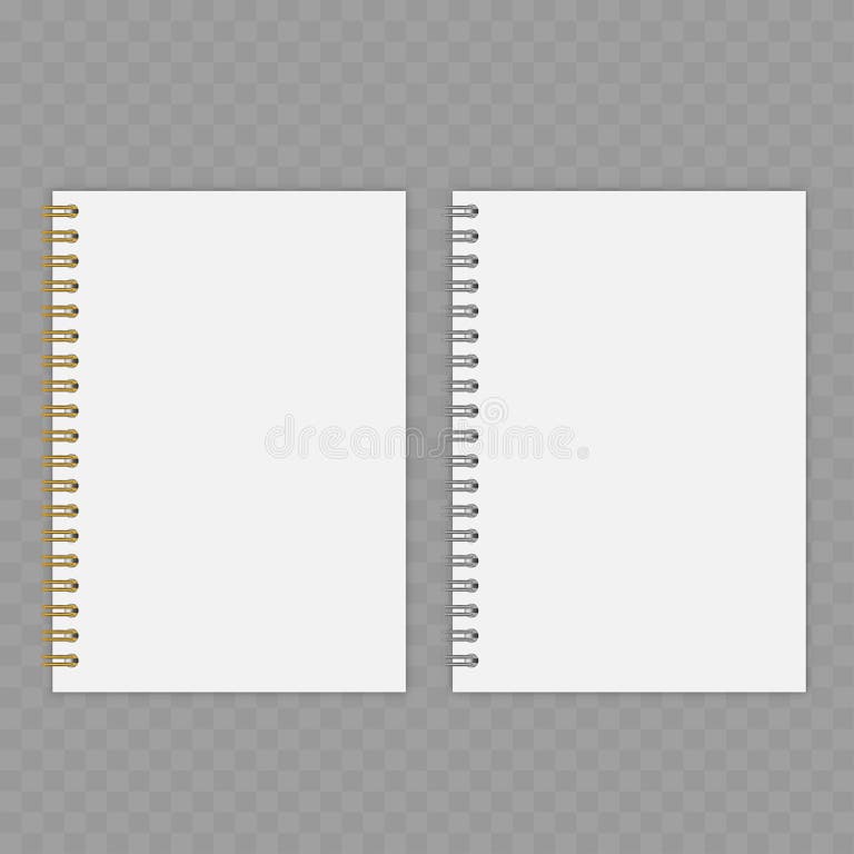 Blank Horizontal Spiral Notebook Mockup - Landscape Wire-Bound Pad ...