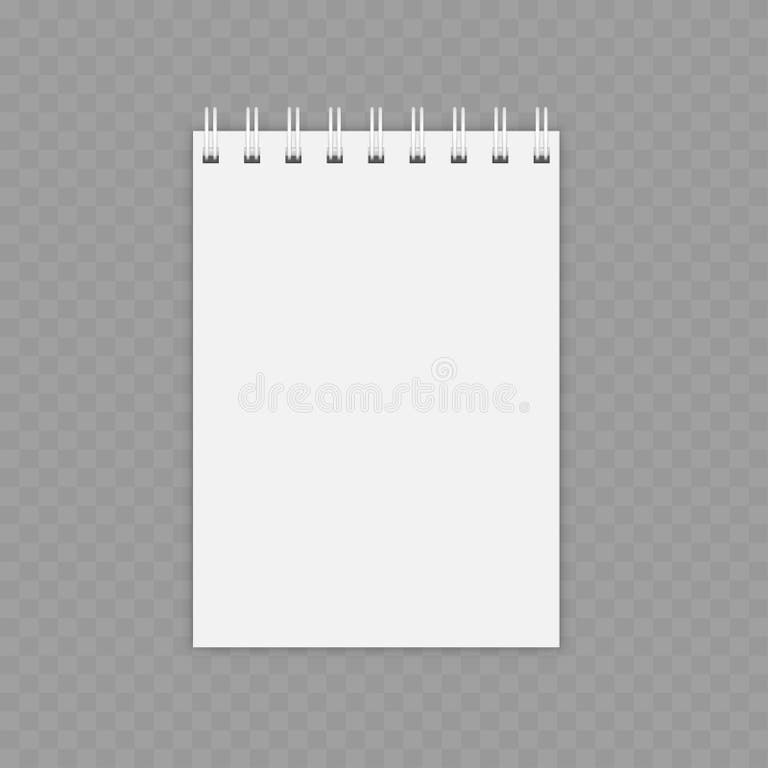 Blank Horizontal Spiral Notebook Mockup - Landscape Wire-Bound Pad ...