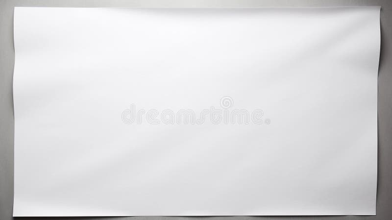 Blank A4 Horizontal White Paper Mockup Stock Illustration ...