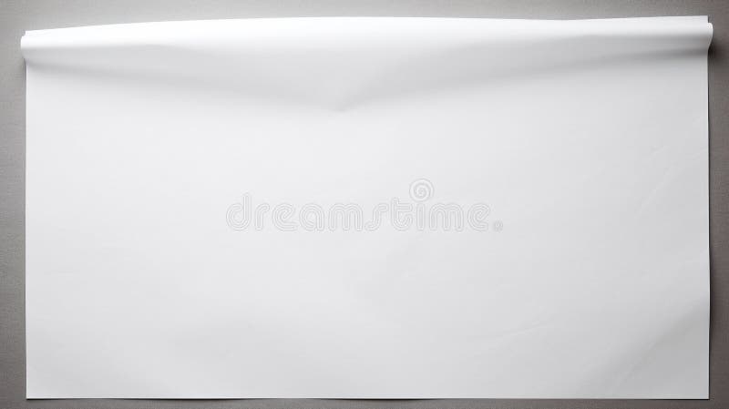 Blank A4 Horizontal White Paper Mockup Stock Illustration ...
