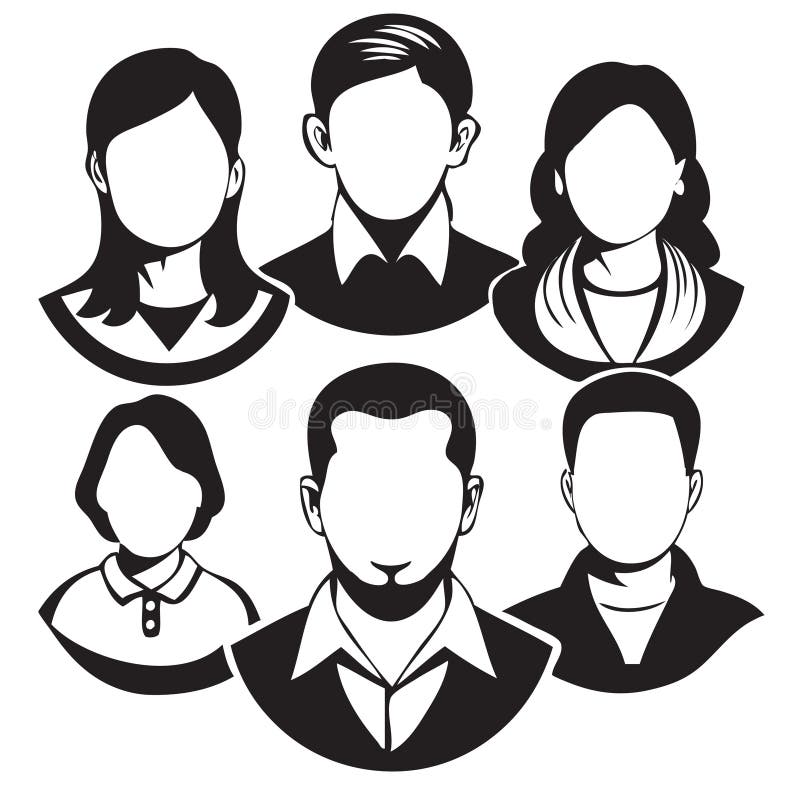 Blank human faces stock vector. Illustration of design - 333282151