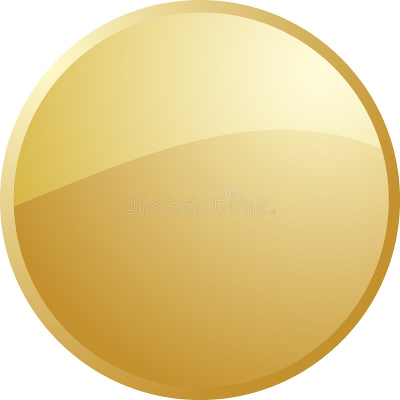 Empty yellow circle icon stock vector. Illustration of button - 5268791