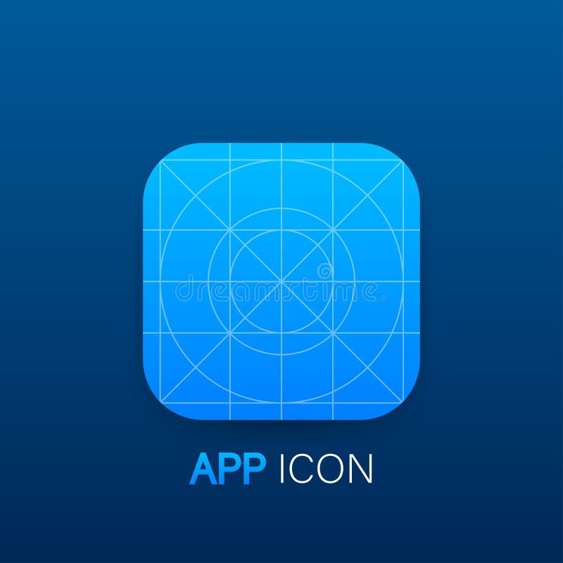 Blank Icon or Button of the App for Web and Mobile Systems. Template ...